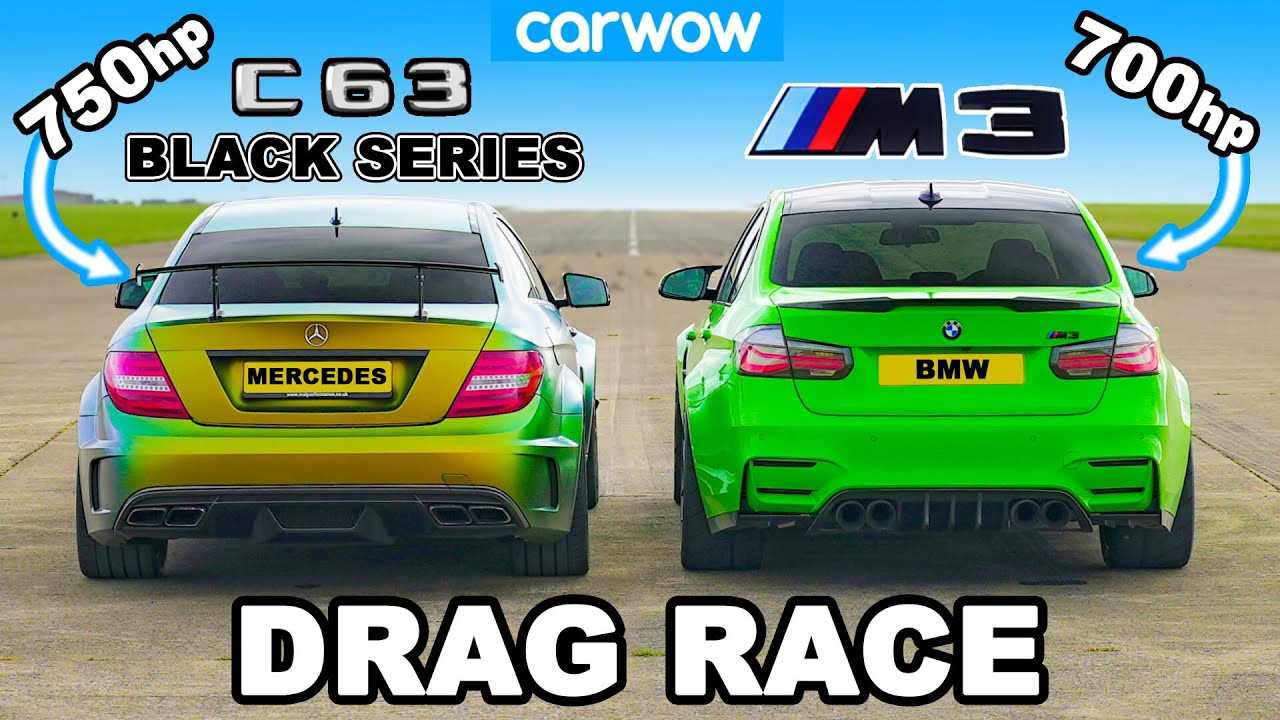 (VIDEO) Drag Racing: Legendarul C63 AMG Black Series versus BMW M3 F80